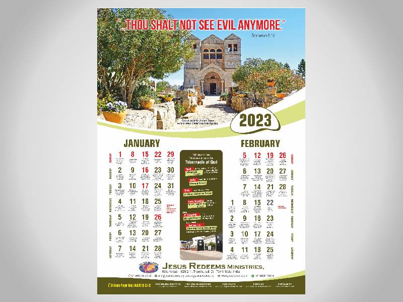2023 Bible Land Calendar | English – JR Bible World