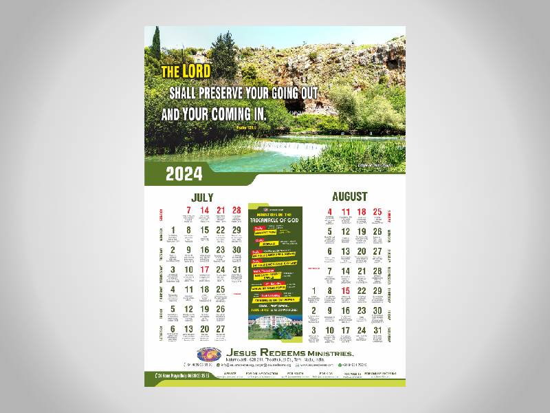 2024 Bible Land Calendar | English – JR Bible World